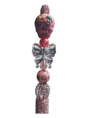 Unbranded | Office | Day Of The Dead Sugar Skull Beaded Ballpoint Pen ...